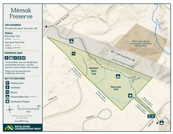 RRCT Mèmak Preserve Map 2024 by Royal River Conservation Trust | Avenza ...