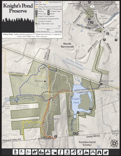 RRCT Knight's Pond Preserve Kiosk Map by Royal River Conservation Trust ...
