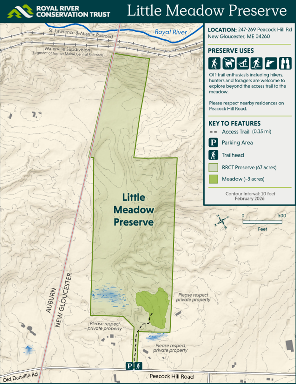 RRCT Little Meadow Preserve Map 2026 by Royal River Conservation Trust ...