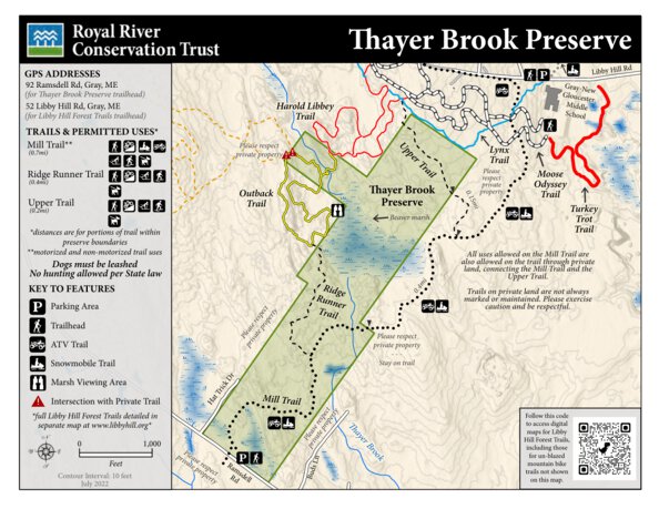 RRCT Thayer Brook Preserve Map by Royal River Conservation Trust ...