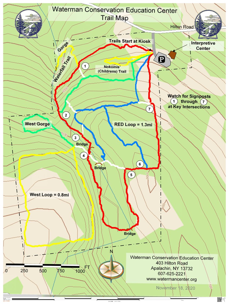 Waterman Conservation Education Center 2020 11 18 Map by RRL | Avenza Maps