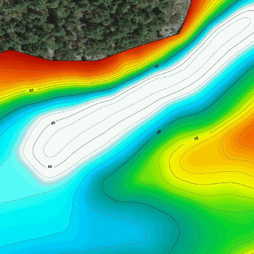 Fishing Depth Map - Nisbet Lake, Grundy Lake Provincial Park by SabMap ...