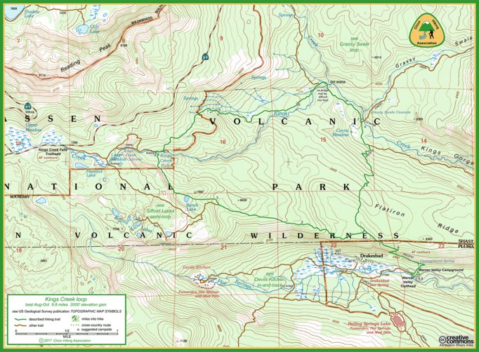 Kings Creek trail Map by Sacramento Valley Hiking Conference | Avenza Maps