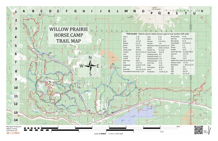 Willow Prairie Horse Camp 2025 Map by Safe Chase | Avenza Maps