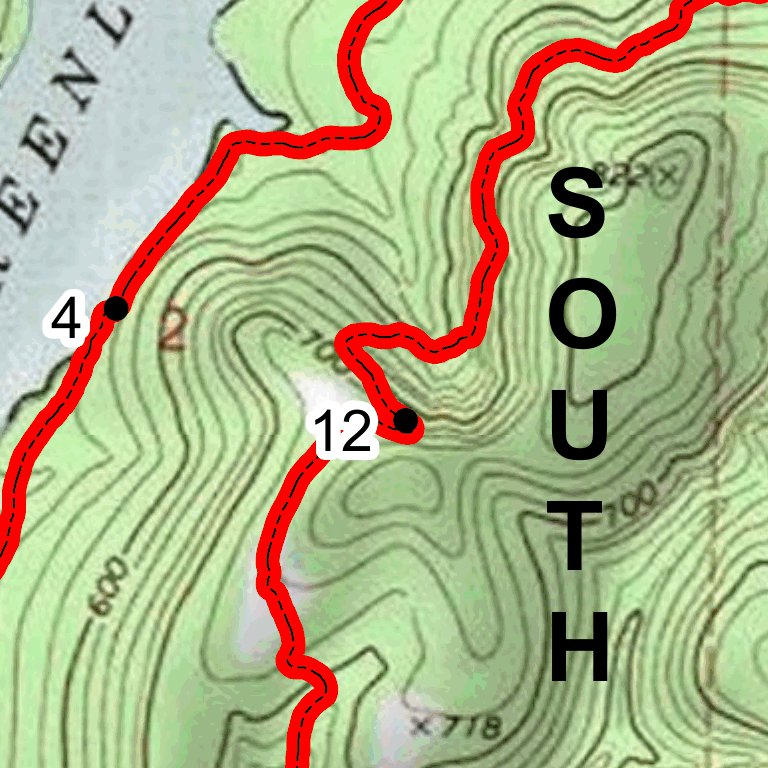 Greenleaf Hiking Trail Map by Sandy Tracks | Avenza Maps