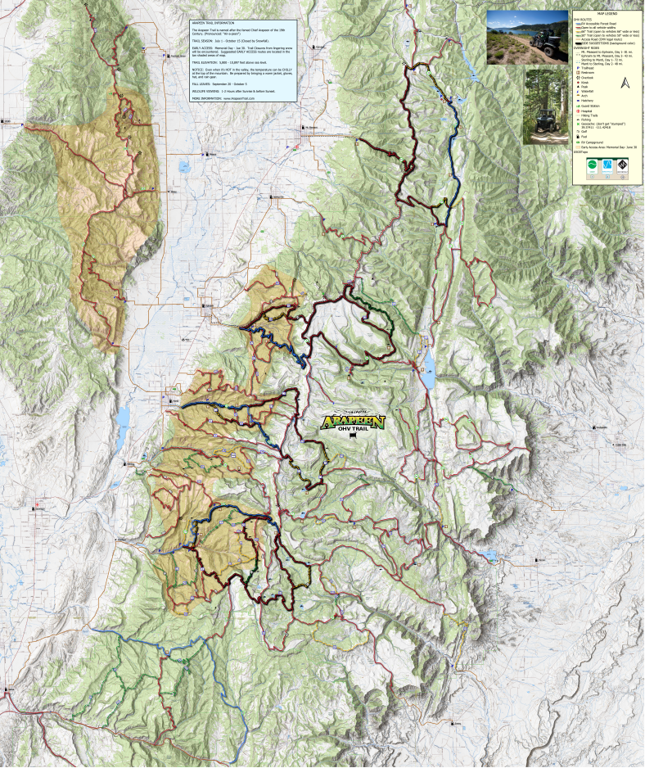 Utah Arapeen OHV Trail System Area Map by Sanpete County, Utah | Avenza ...