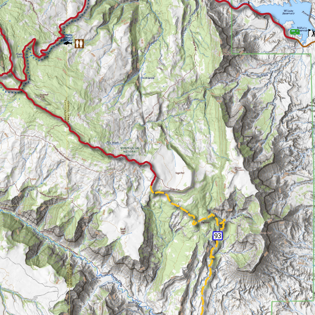 Utah Arapeen OHV Trail System Area Map by Sanpete County, Utah | Avenza ...