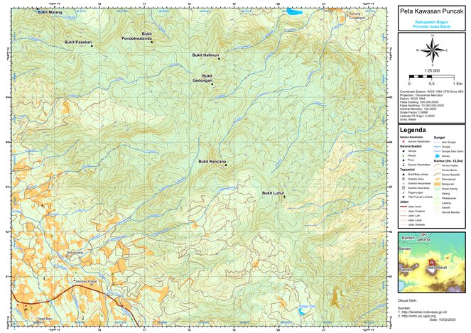 Gunung Kencana ver. 2 - Kawasan Puncak, Bogor Map by Saparhadi | Avenza ...