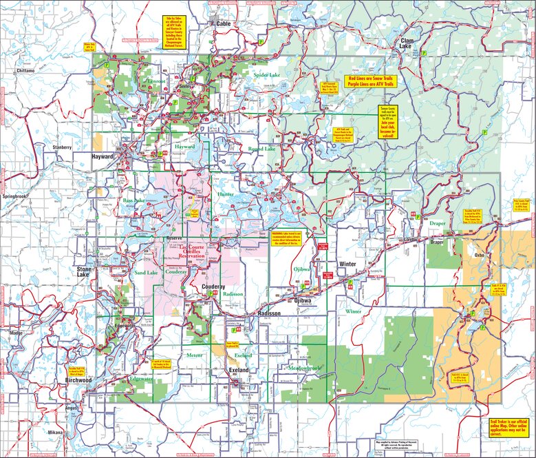Sawyer County Snowmobile/ATV Map 2024-25 by Sawyer County Snowmobile ...