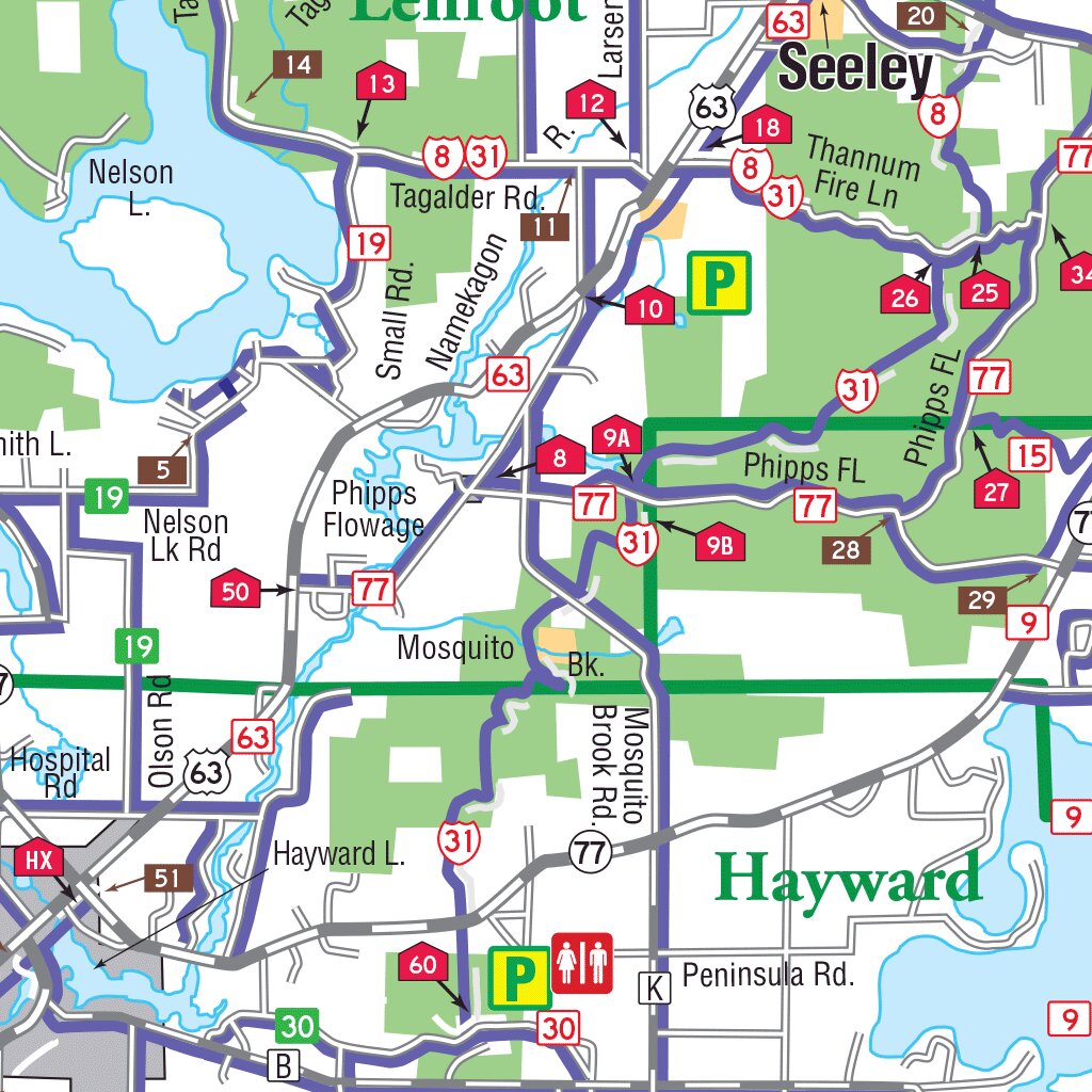 Sawyer County, WI ATV/UTV Trails and Routes Map by Sawyer County ...