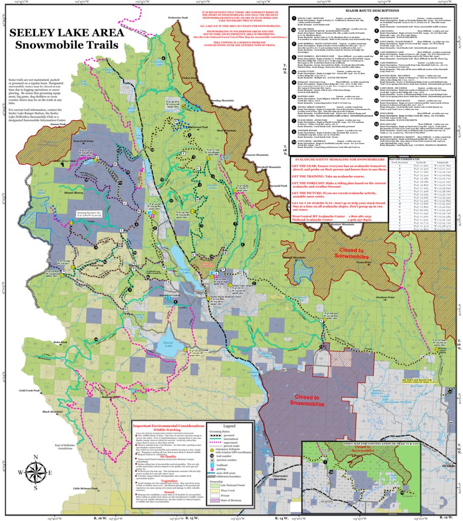 Seeley Lake Driftriders Map by Scenic Montana Trails | Avenza Maps