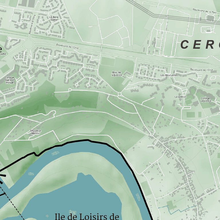 Le Sentier du Grand Paris (Etape 05) : de Cergy à Pontoise Map by ...