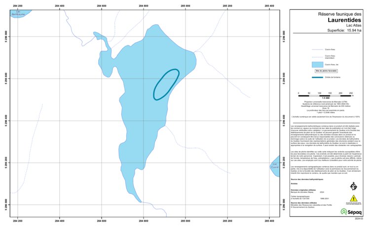 Lac Atlas (Laurentides) Map by Sepaq | Avenza Maps
