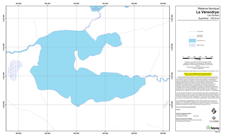 Lac Duman (La Vérendrye) Map by Sepaq | Avenza Maps