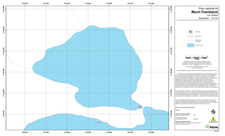 Lac Robert (Mont-Tremblant) Map by Sepaq | Avenza Maps