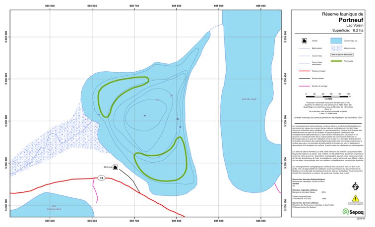 Lac Voisin (Portneuf) Map by Sepaq | Avenza Maps