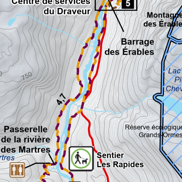 Parc National Des Hautes Gorges De La Rivière Malbaie Carte Des