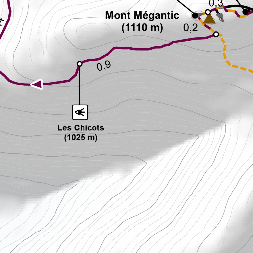 Parc national du Mont-Mégantic - Carte des activités hivernales Map by ...