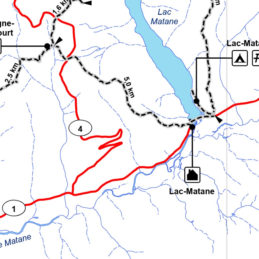 Réserve faunique de Matane : Carte générale Map by Sepaq | Avenza Maps