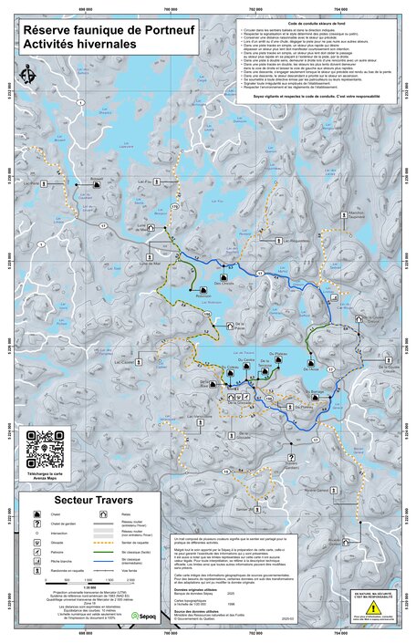 Réserve faunique de Portneuf - Carte des activités hivernales (Secteur ...