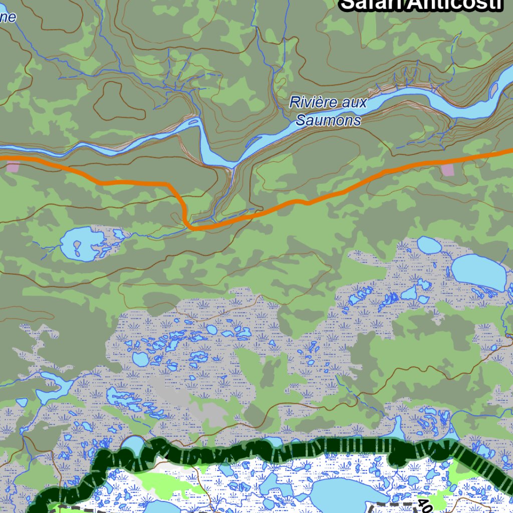 Sépaq Anticosti (secteur est): Carte générale de chasse au cerf 2025 ...