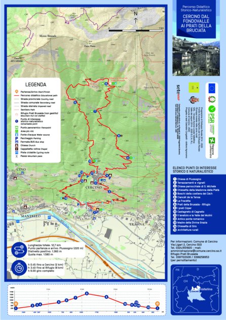 SeTeMap - Percorso didattico Cercino/Prati Brusada Map by Sete srl ...