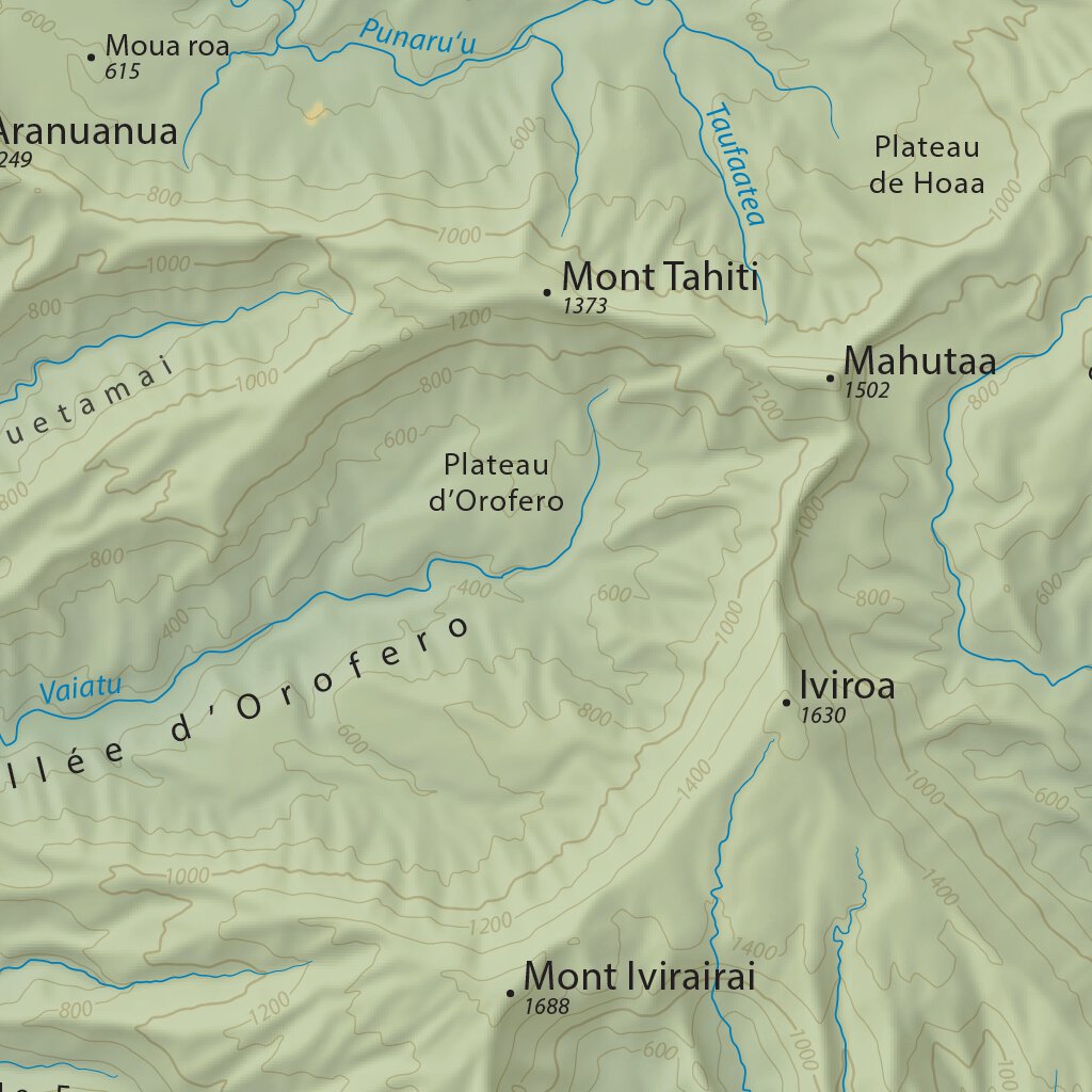 Tahiti and Mo‘orea Reference Map by ShadedRelief.com | Avenza Maps