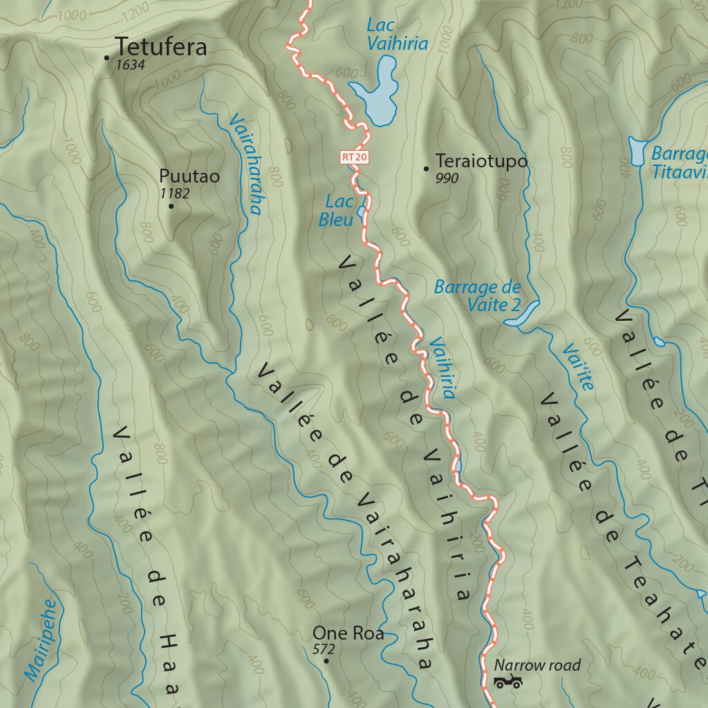Tahiti and Mo‘orea Reference Map by ShadedRelief.com | Avenza Maps