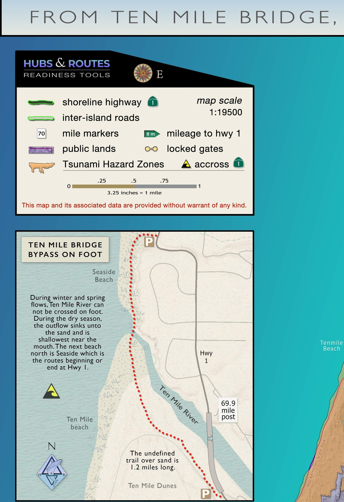 Hubs & Routes Ten Mile Island Map by SocialGood Fund | Avenza Maps