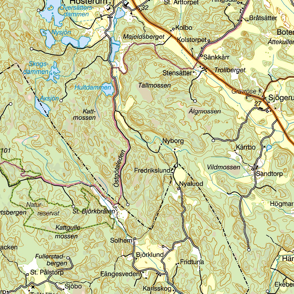 Gratis Terrängkarta över Söderköping och Valdemarsvik Map by Solteknik ...