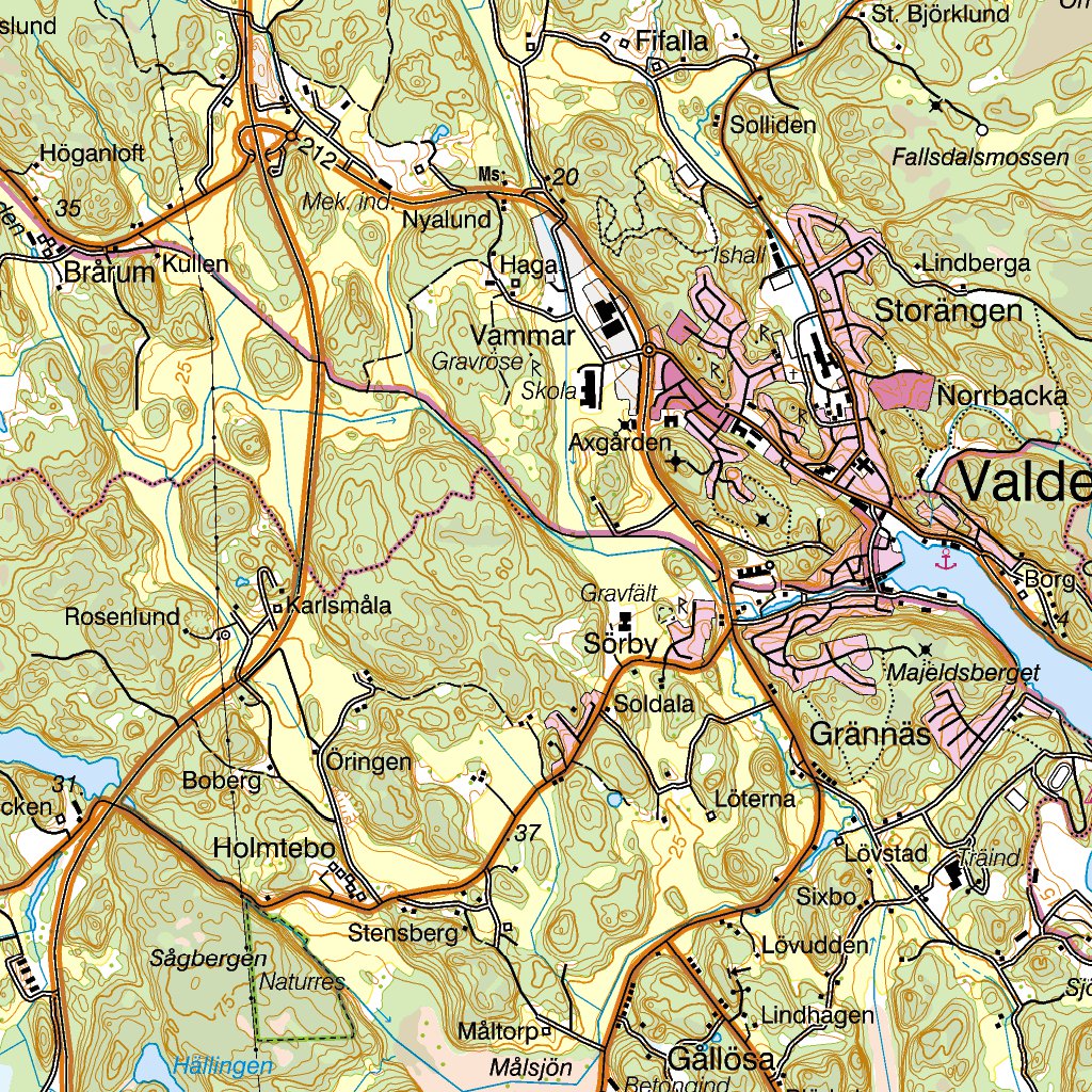 Gratis Terrängkarta över Söderköping och Valdemarsvik Map by Solteknik ...