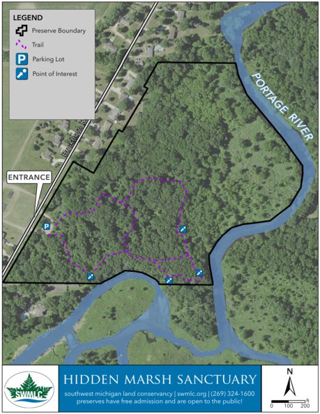 SWMLC's Hidden Marsh Sanctuary Map by Southwest Michigan Land Conservancy | Avenza Maps