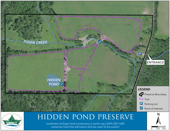 SWMLC's Hidden Pond Preserve Map by Southwest Michigan Land Conservancy ...