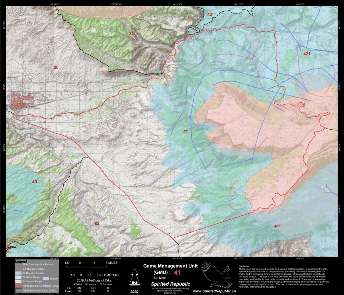 Colorado Big Game Hunting Unit Map Colorado Mule Deer In 2021