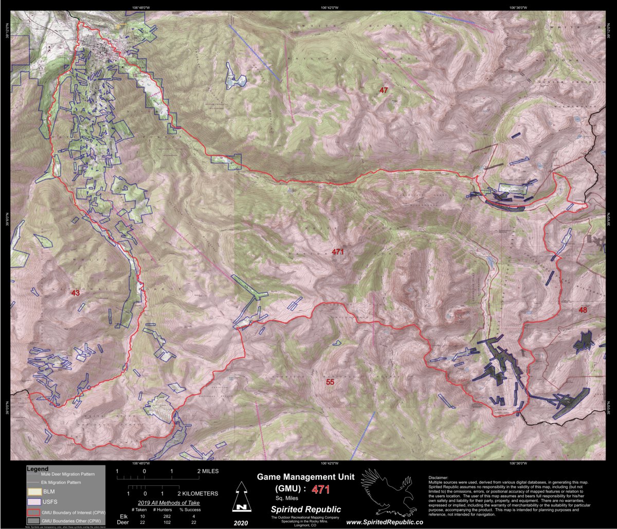 Colorado Big Game Map