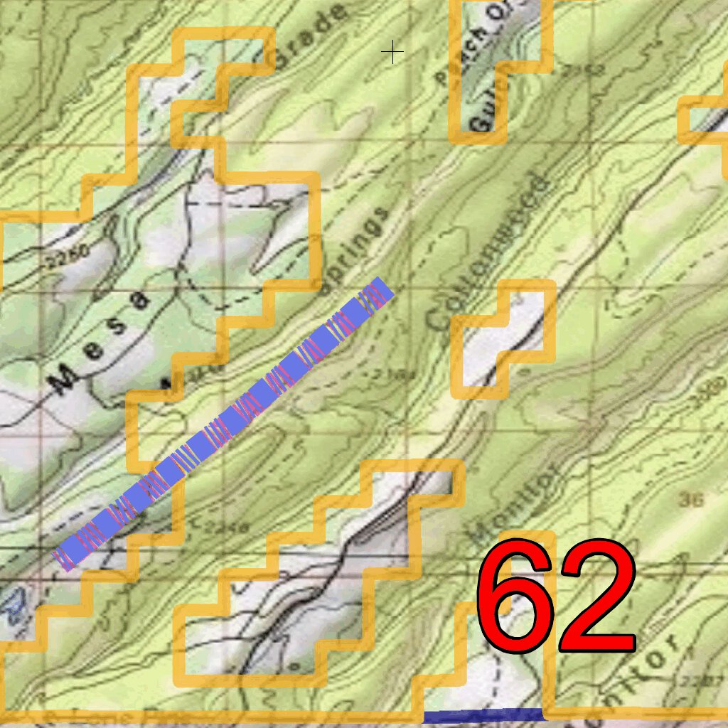 2020 Colorado Big Game Elk/Deer Topo Hunt Public Lands GMU 62 Map by ...