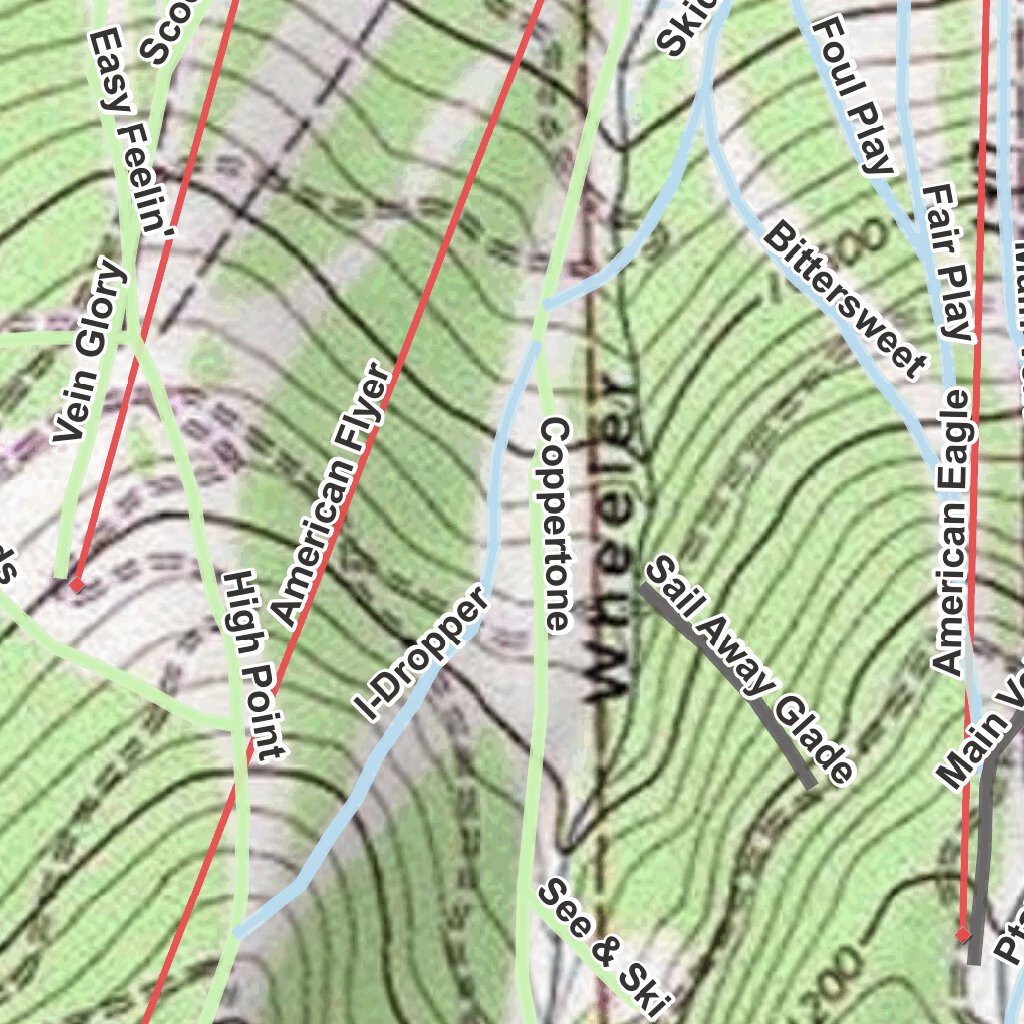 2020 Copper Ski Area Trails on Topographic Map by Spirited Republic ...