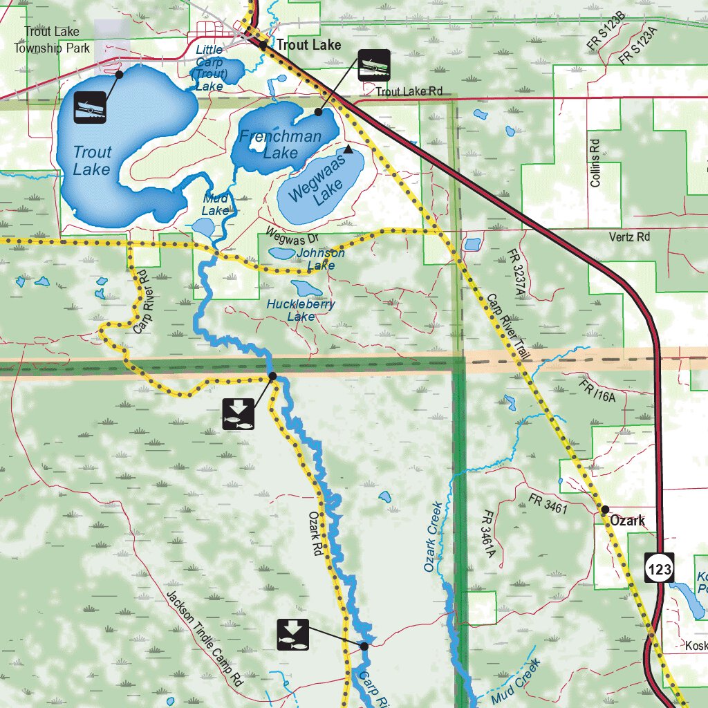Northern MI All-Outdoors Atlas & Field Guide pg. 122-123 Map by ...