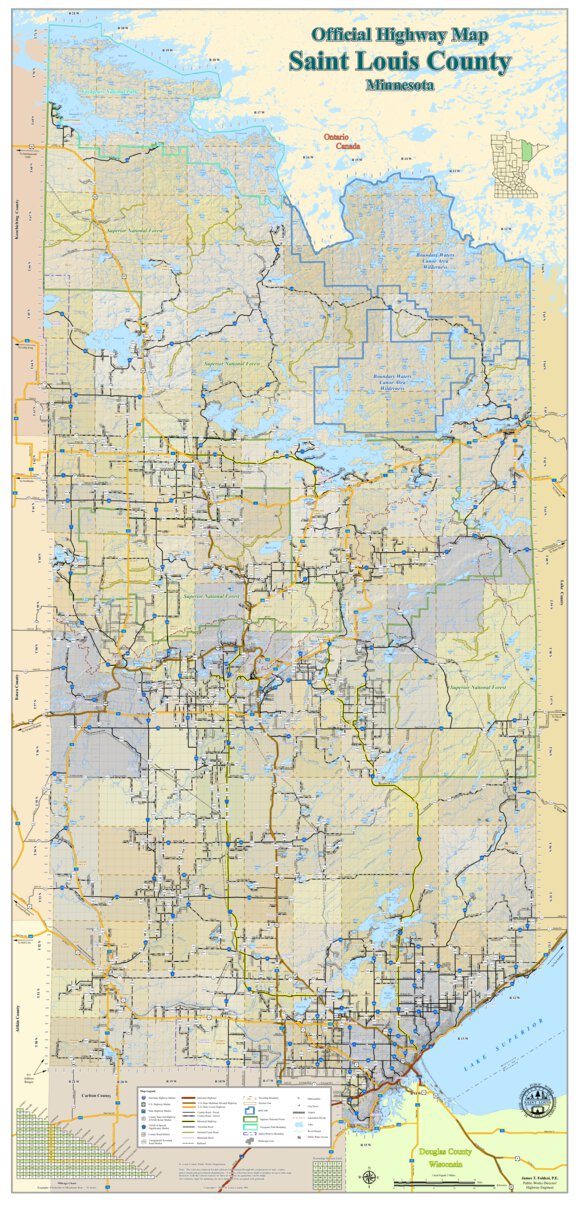 Official Highway Map - St. Louis County, MN by St. Louis County, MN ...