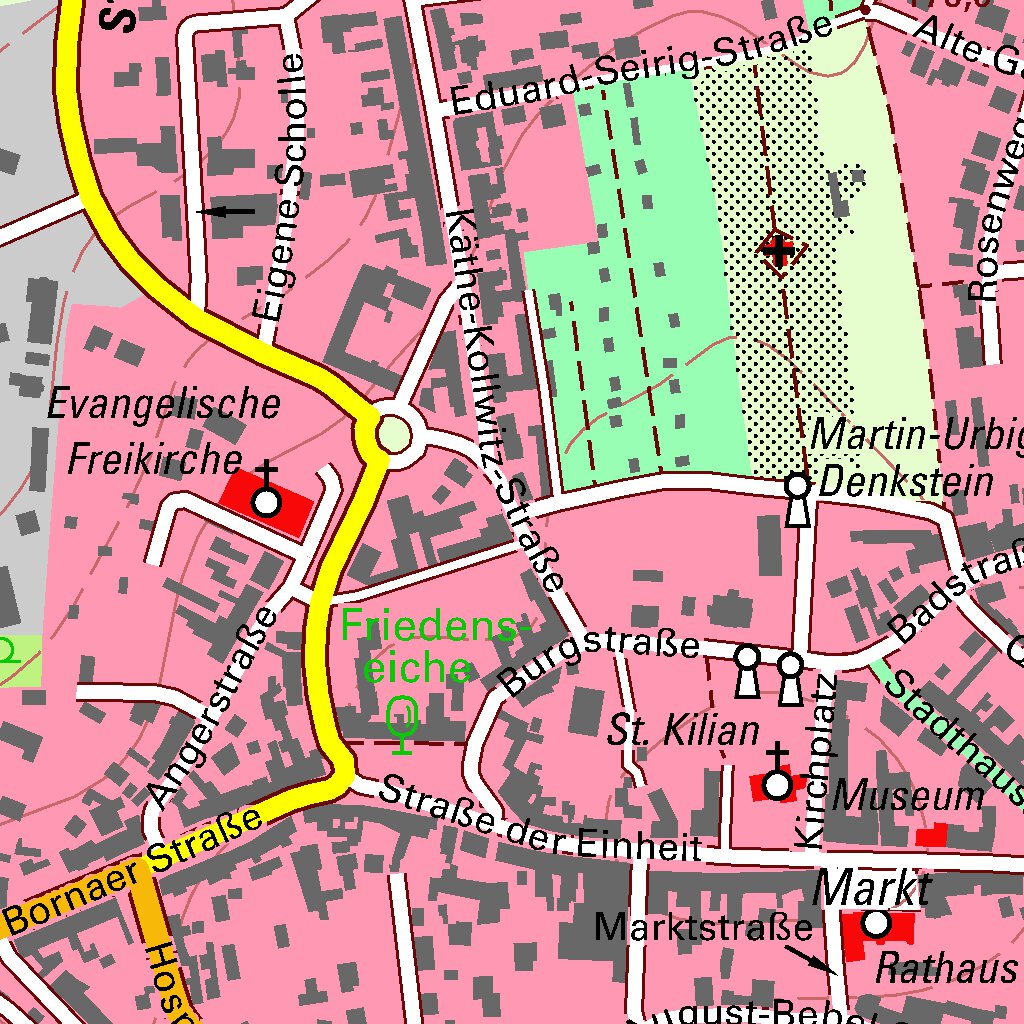 Bad Lausick, Bad Lausick, Stadt (1:10,000 scale) Map by Staatsbetrieb ...
