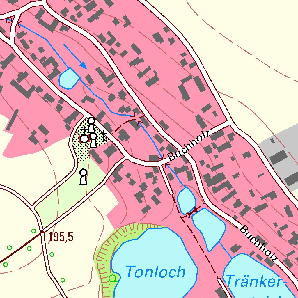 Buchholz, Vierkirchen (1:10,000 scale) Map by Staatsbetrieb ...