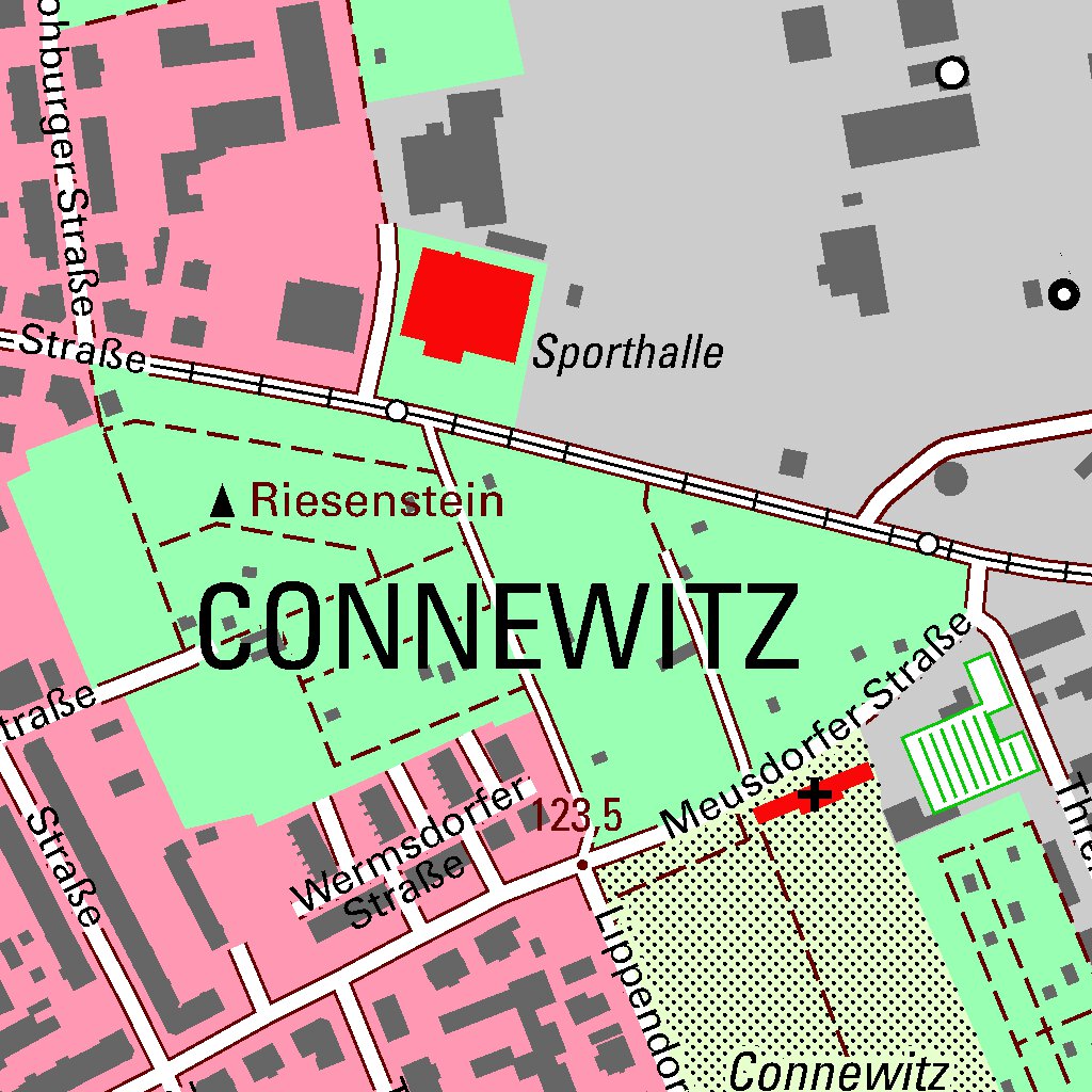 Connewitz, Leipzig, Stadt (1:10,000 scale) Map by Staatsbetrieb ...