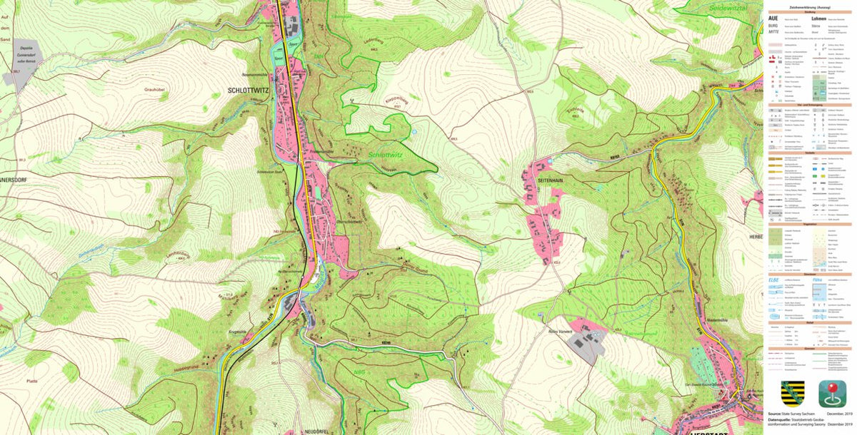 Cunnersdorf, Glashütte, Stadt (1:10,000 scale) Map by Staatsbetrieb ...