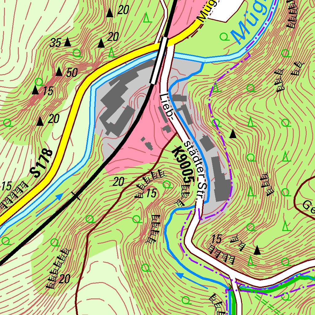 Cunnersdorf, Glashütte, Stadt (1:10,000 scale) Map by Staatsbetrieb ...