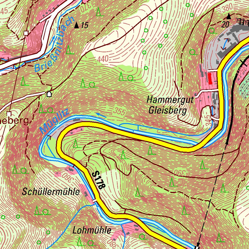 Dittersdorf, Glashütte, Stadt (1:25,000 scale) Map by Staatsbetrieb ...