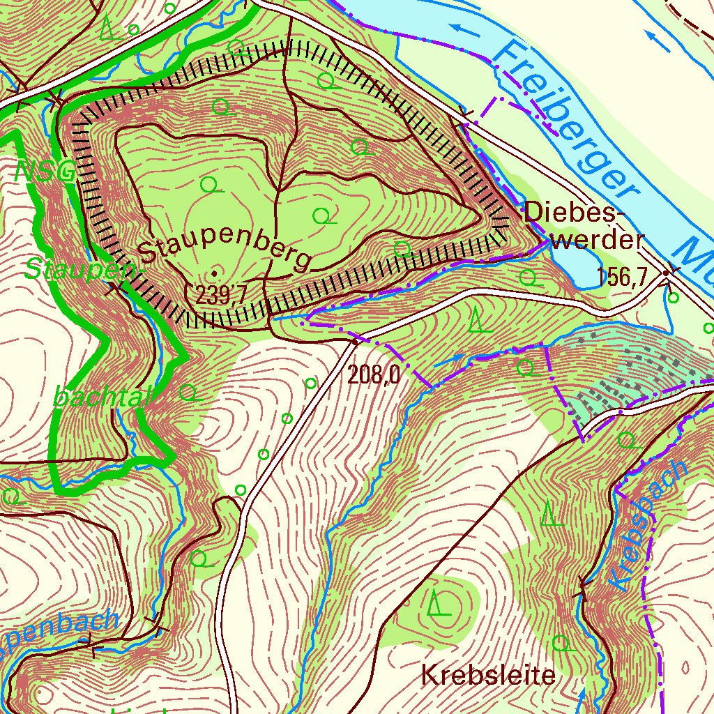 Döbeln, Döbeln, Stadt (1:25,000 scale) Map by Staatsbetrieb ...