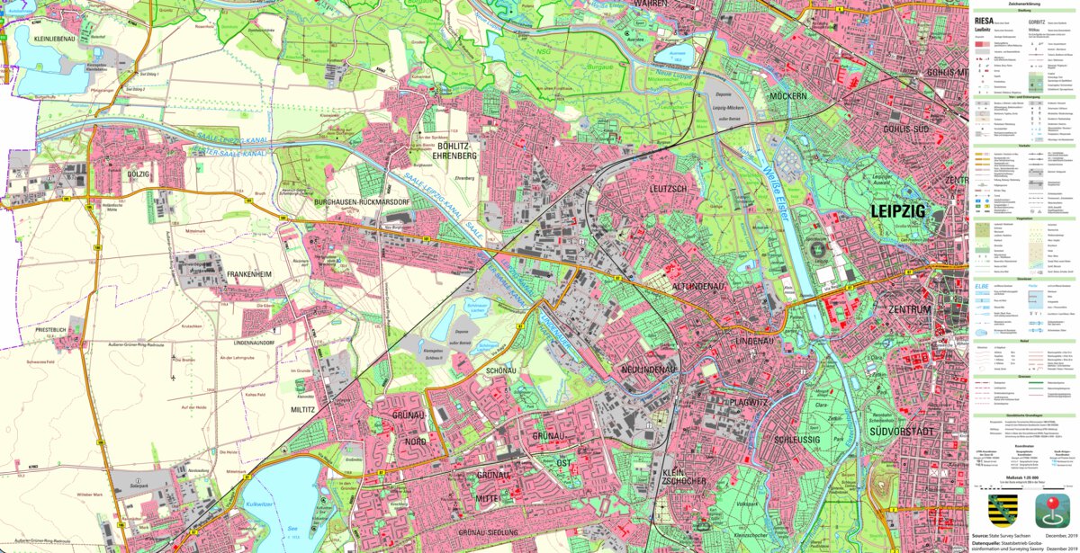 Dölzig, Schkeuditz, Stadt (1:25,000 scale) Map by Staatsbetrieb ...