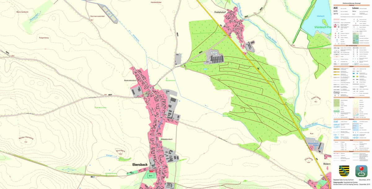 Ebersbach, Ebersbach (1:10,000 scale) Map by Staatsbetrieb ...