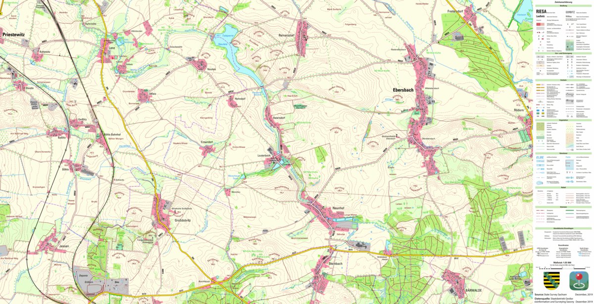 Ebersbach, Ebersbach (1:25,000 scale) Map by Staatsbetrieb ...