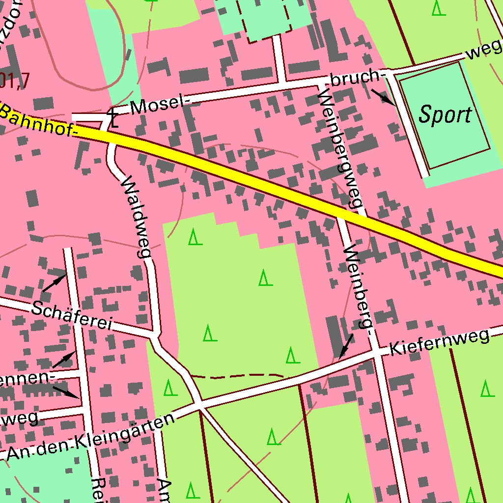 Frauenhain, Röderaue 1 (1:10,000 scale) Map by Staatsbetrieb ...
